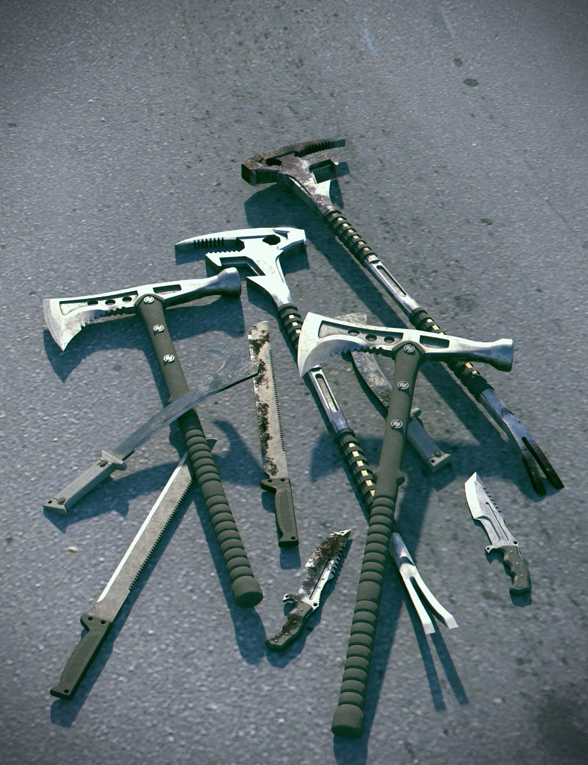 KillZombie Modern Weapon Pack Bundle 02 | Daz 3D