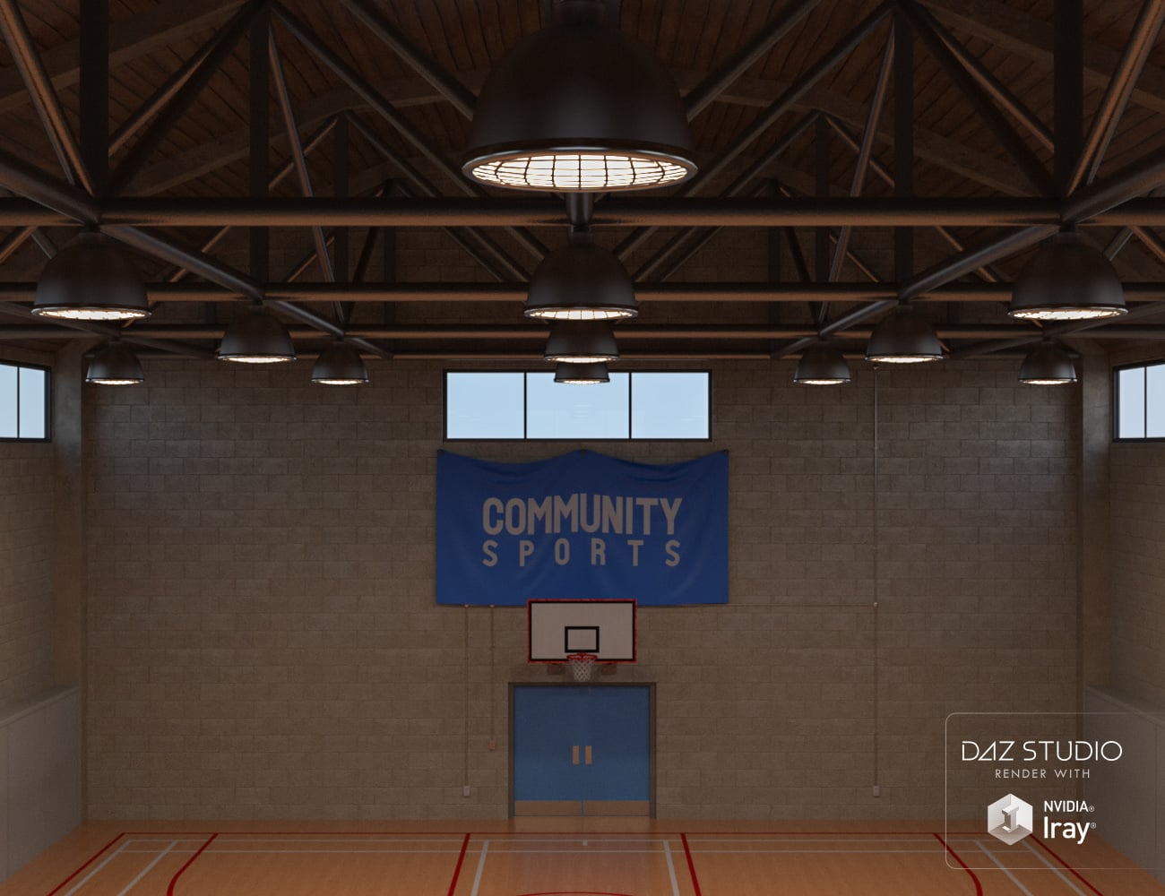 Small Sports Hall | Daz 3D