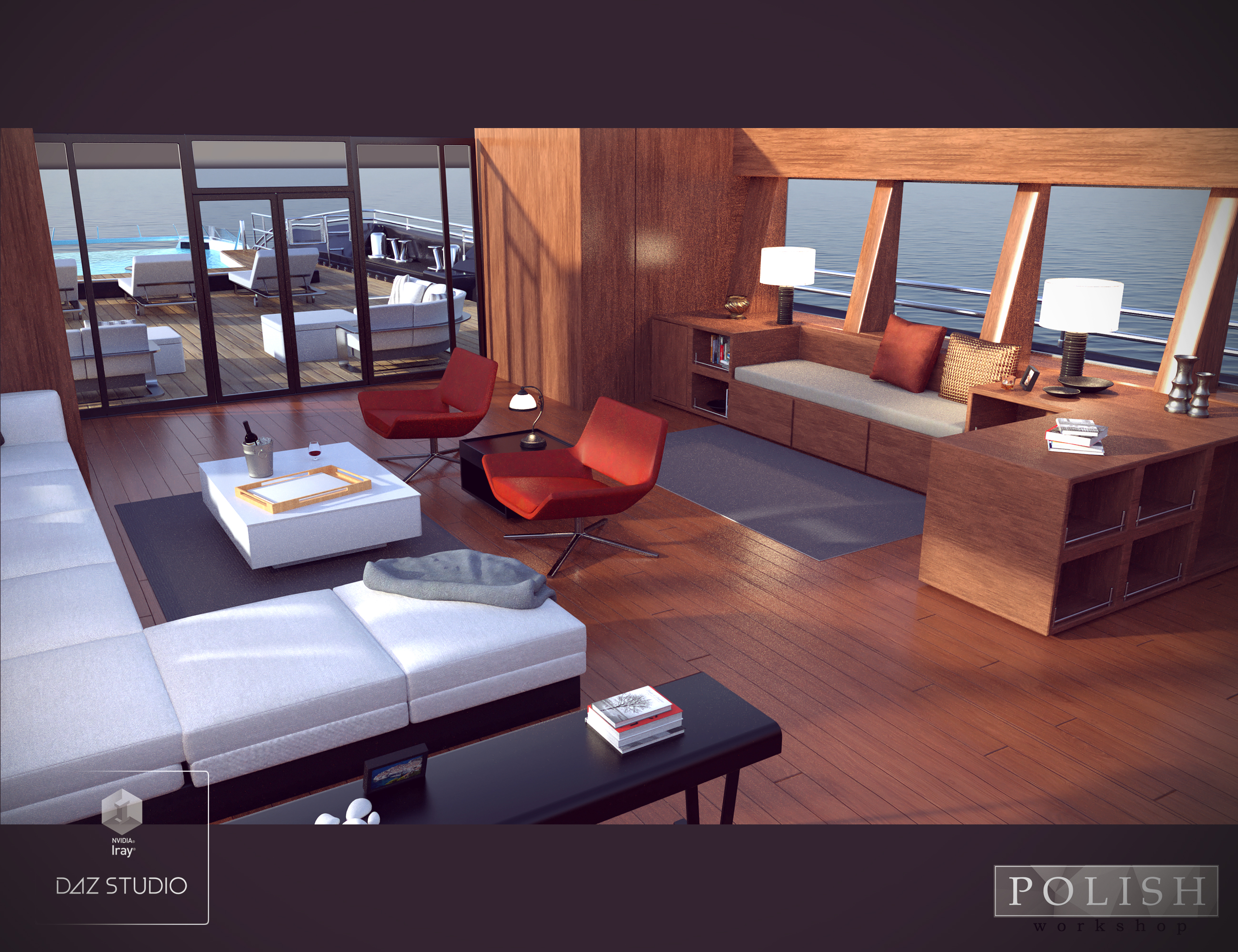 Luxury Summer Yacht Props | Daz 3D
