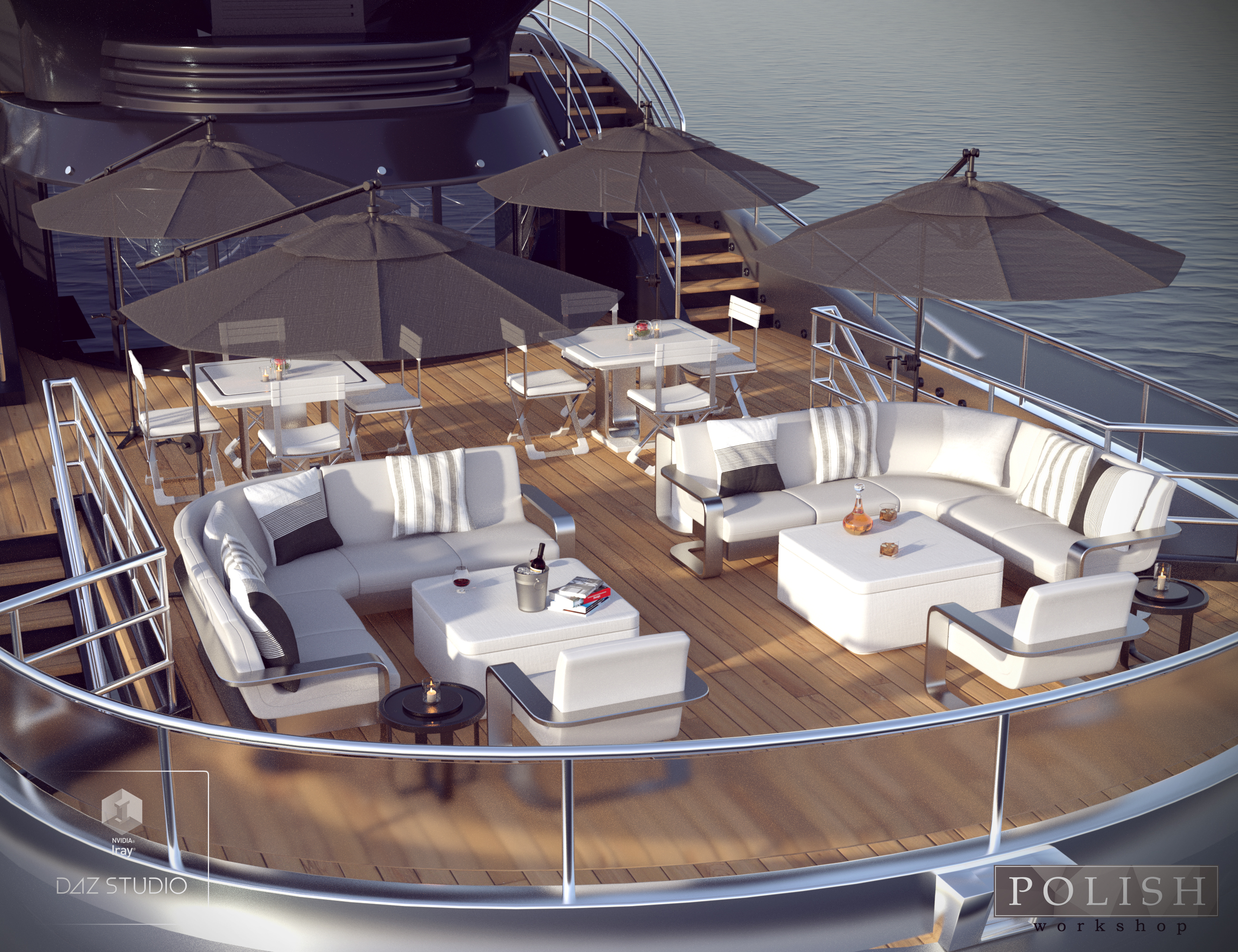 Luxury Summer Yacht Props | Daz 3D