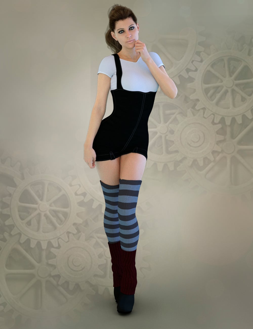 X-Fashion Overall Outfit for Genesis 8 Female(s) | Daz 3D