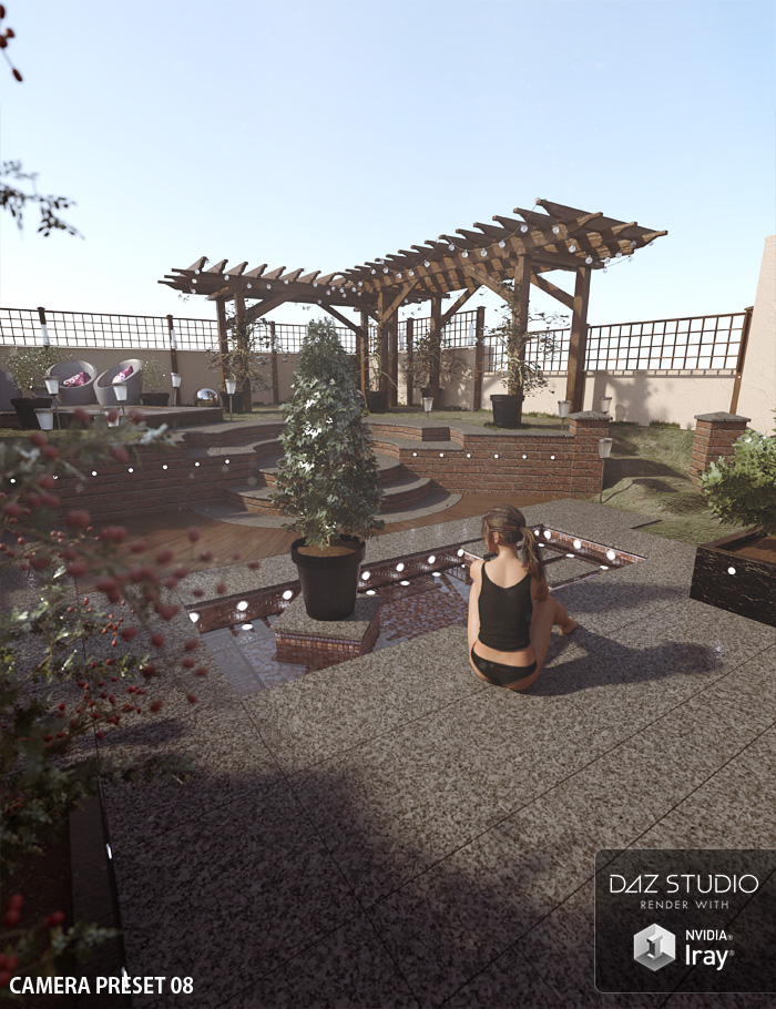 Small Patio Garden | Daz 3D