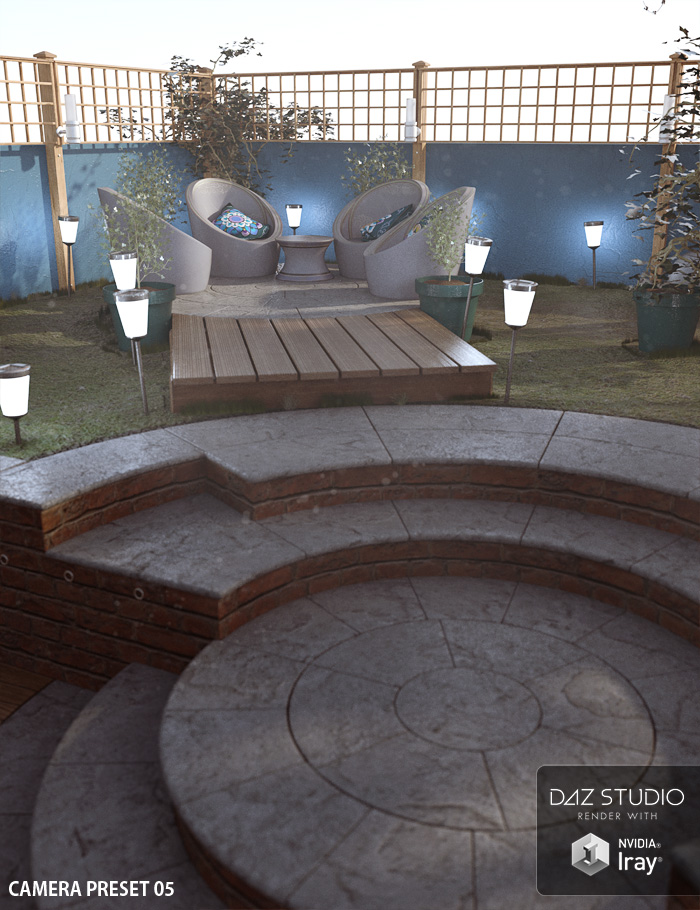 Small Patio Garden | Daz 3D