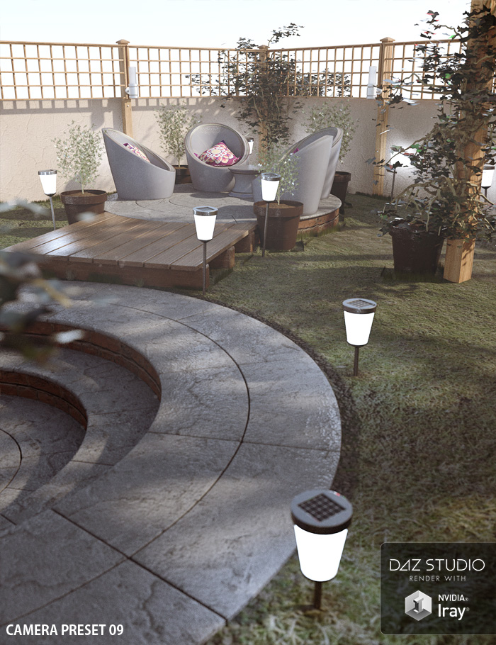 Small Patio Garden | Daz 3D