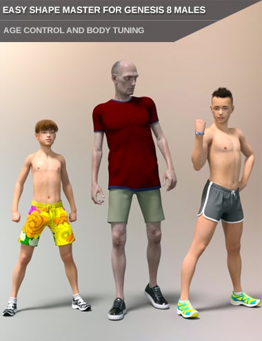 Easy Shape Master - Age Control and Body Tuning for Genesis 8 Male | Daz 3D
