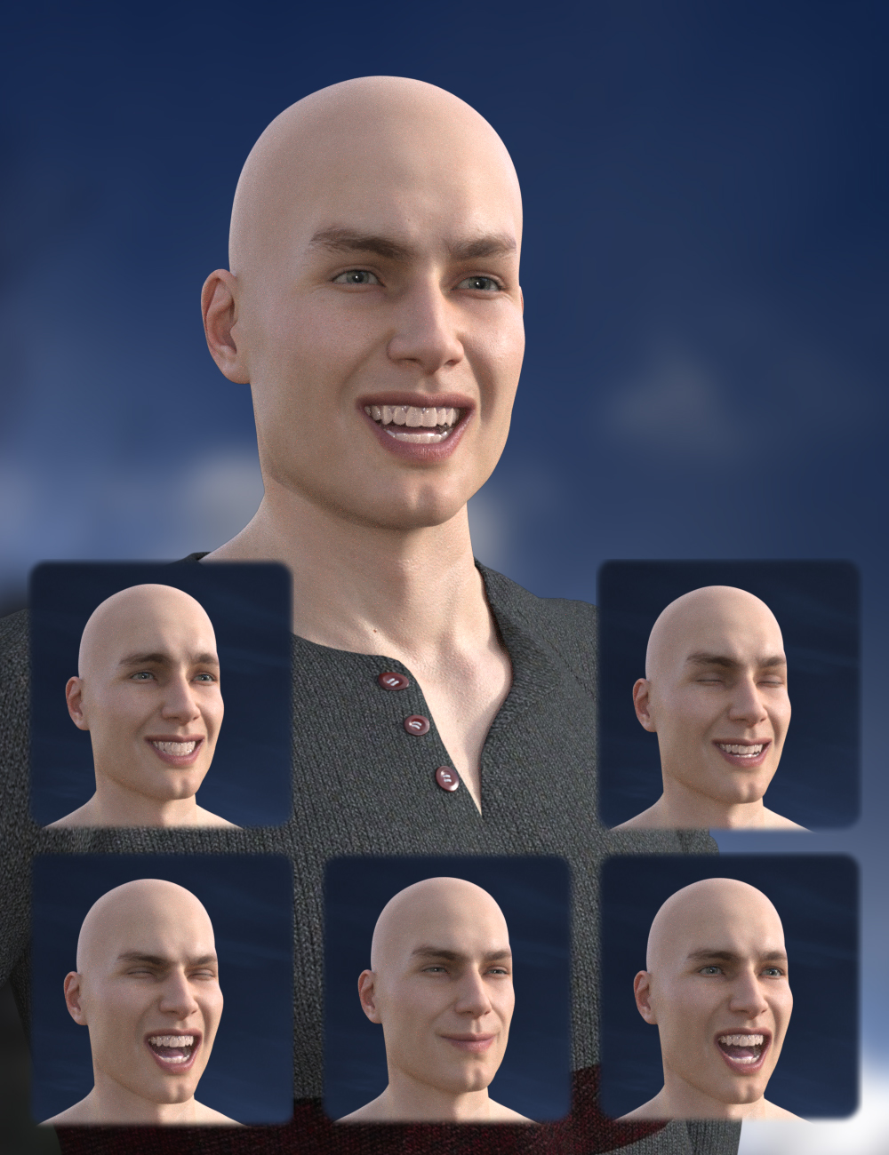 Faces of a Man - Expressions for Michael 8 | Daz 3D