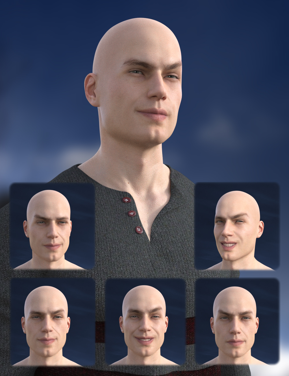 Faces of a Man - Expressions for Michael 8 | Daz 3D