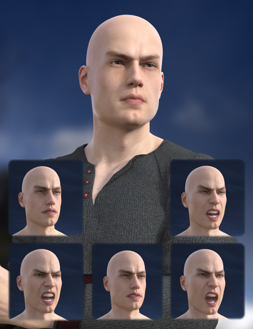 Faces of a Man - Expressions for Michael 8 | Daz 3D
