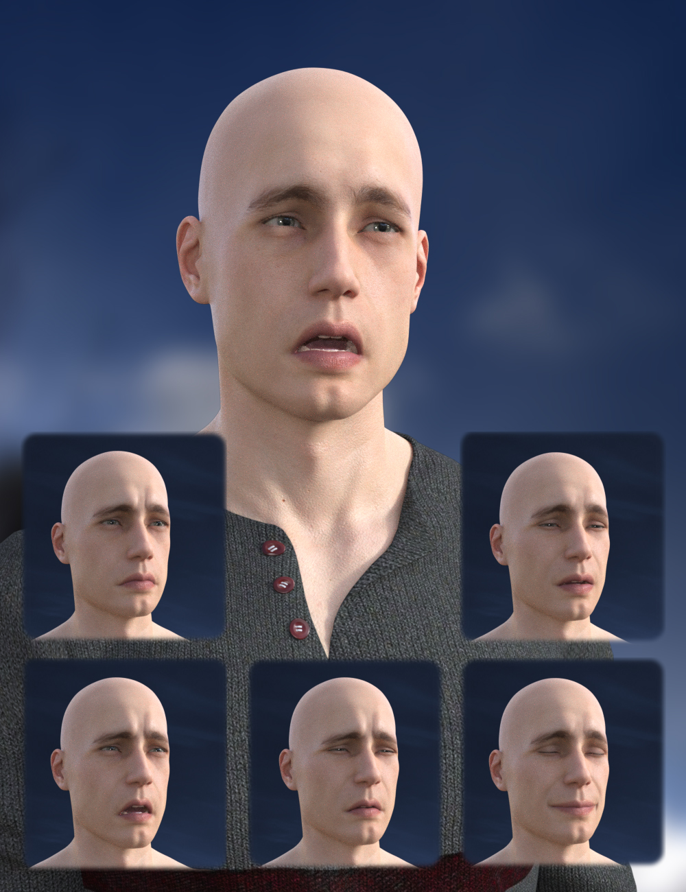 Faces of a Man - Expressions for Michael 8 | Daz 3D