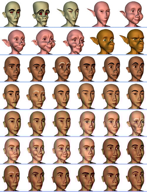 Hiro Toon Faces | Daz 3D