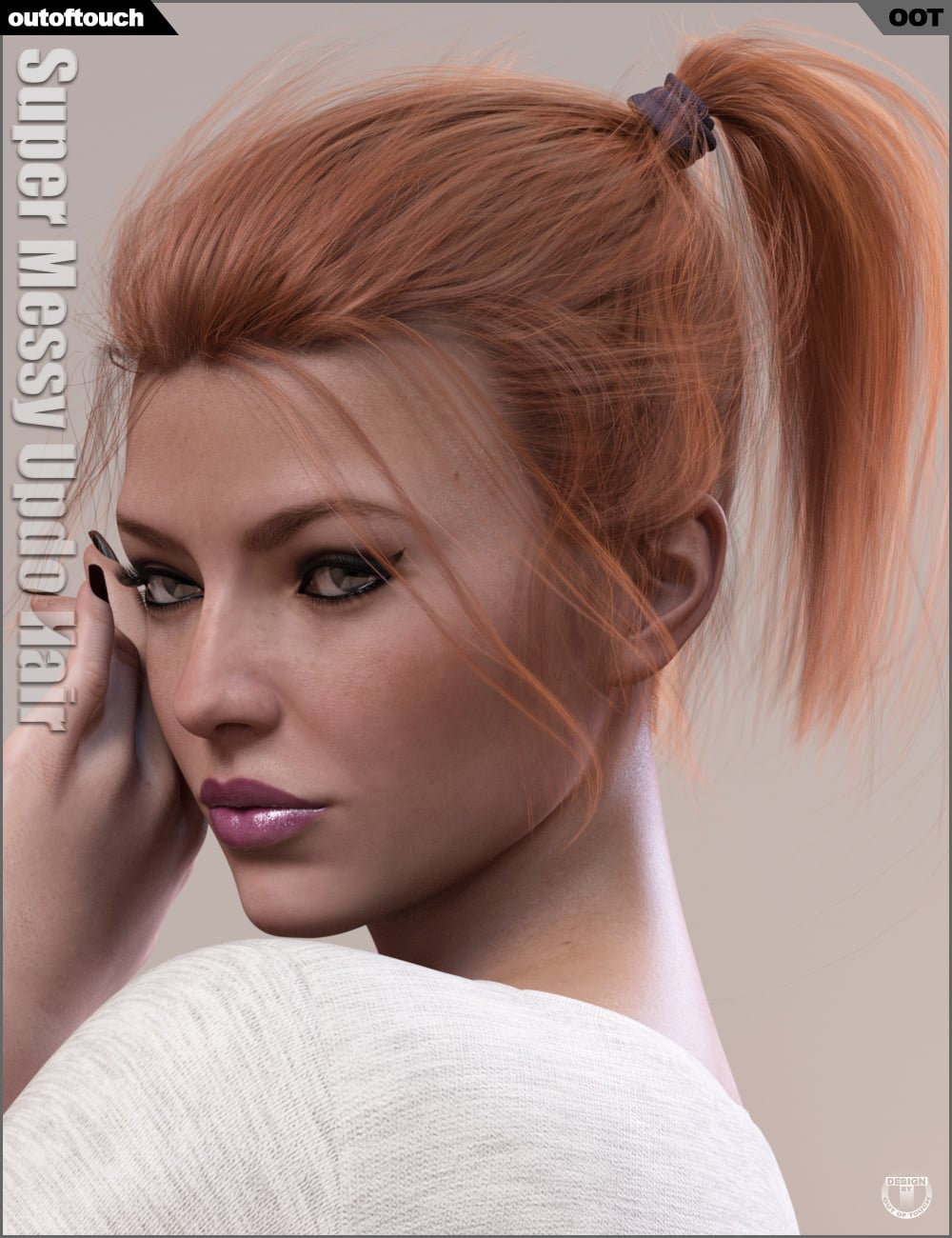 Super Messy Updo Hair for Genesis 3 and 8 | Daz 3D