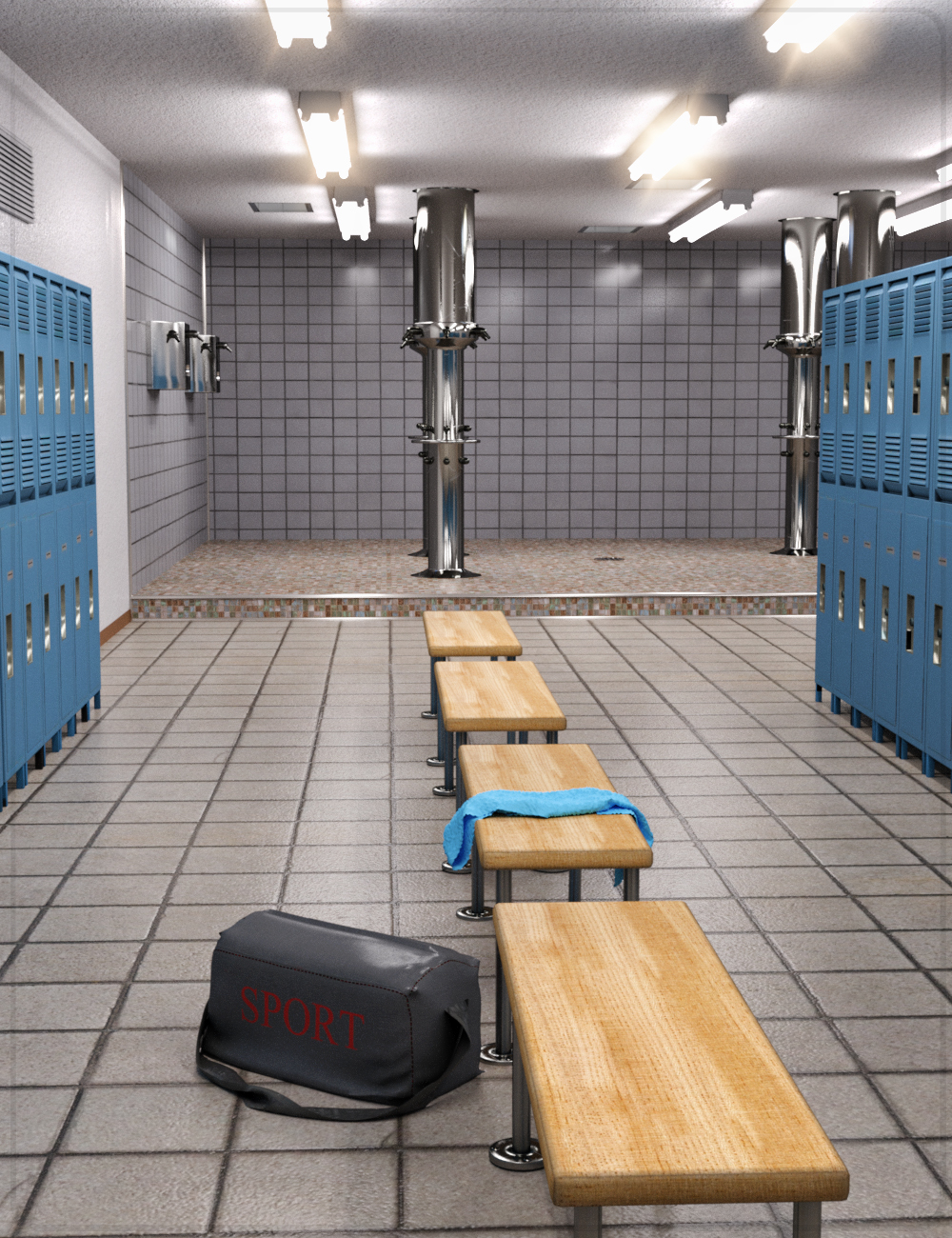 Locker Room Bundle | Daz 3D