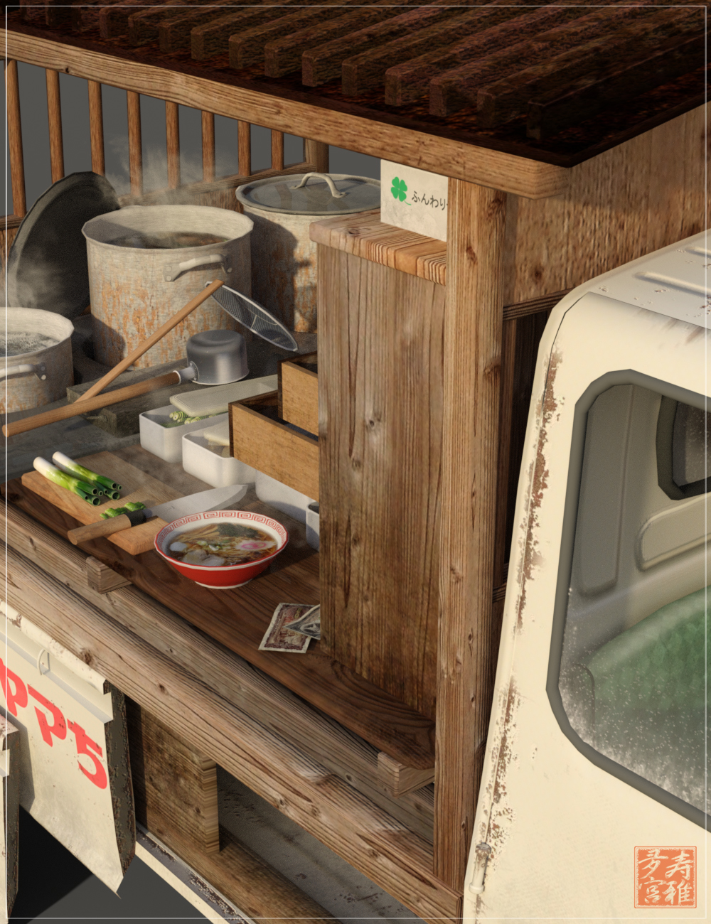 Yamachan Ramen 1961 - Food Truck | Daz 3D