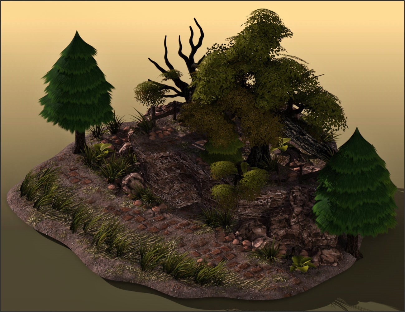 v176 Toon Forest Vignette | Daz 3D