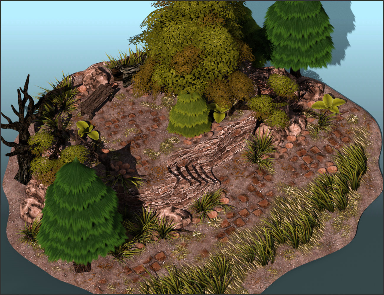 v176 Toon Forest Vignette | Daz 3D