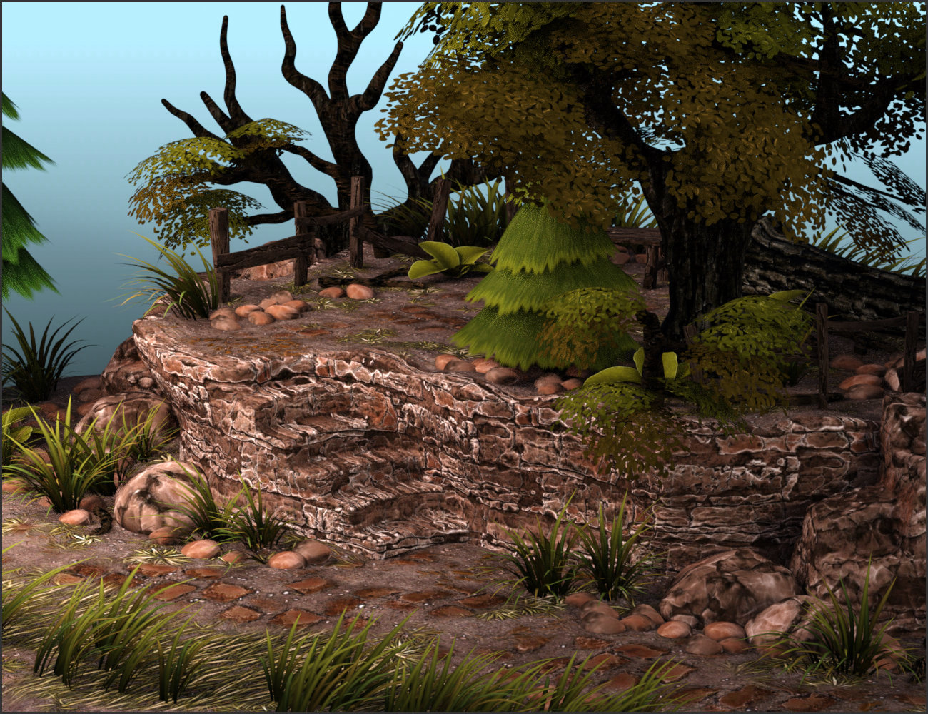 v176 Toon Forest Vignette | Daz 3D