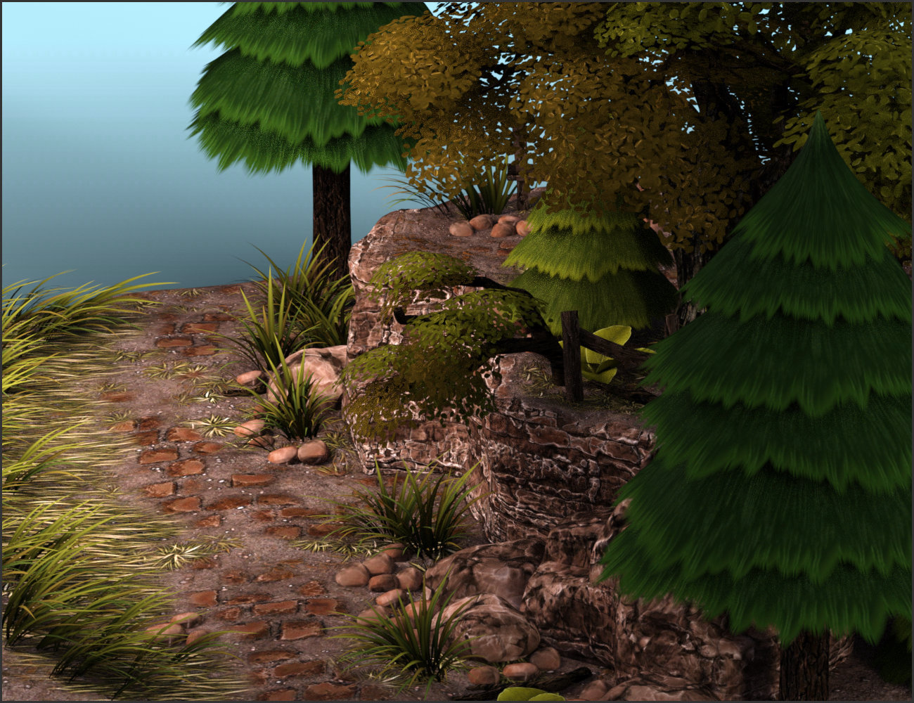 v176 Toon Forest Vignette | Daz 3D