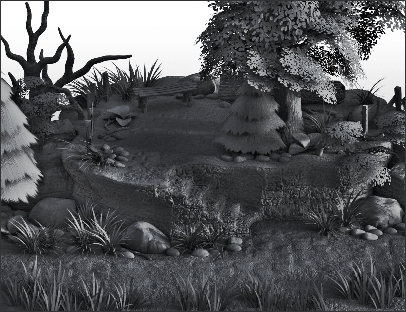 v176 Toon Forest Vignette | Daz 3D