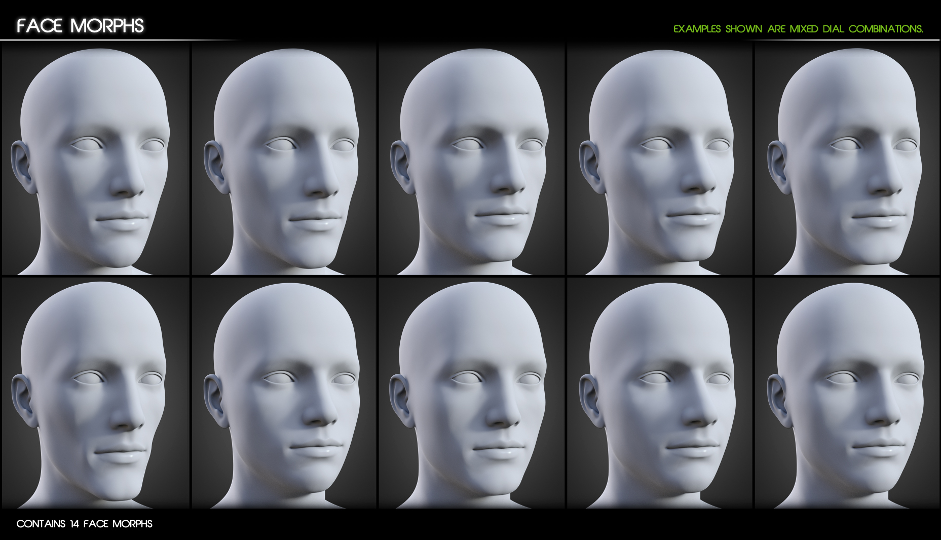 200 Plus Head and Face Morphs for Genesis 8 Male(s) | Daz 3D