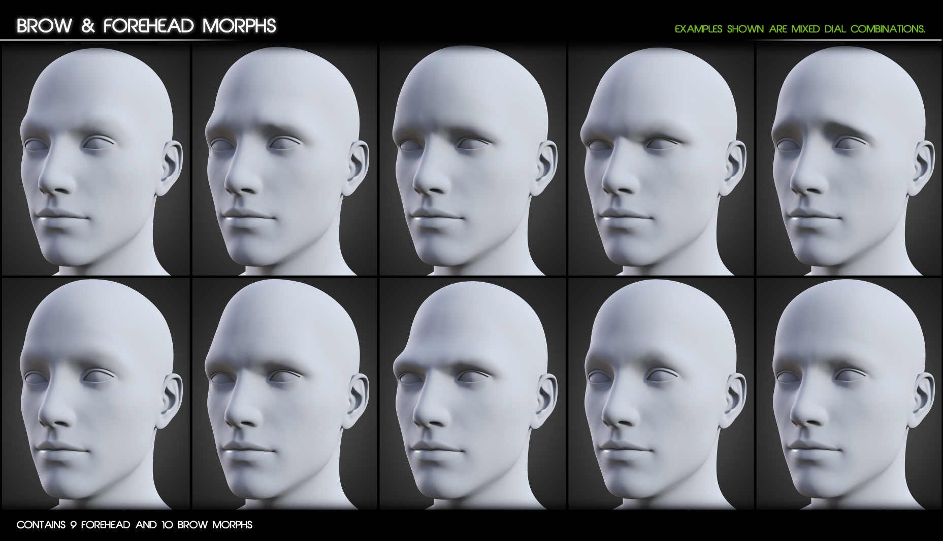 200 Plus Head and Face Morphs for Genesis 8 Male(s) | Daz 3D