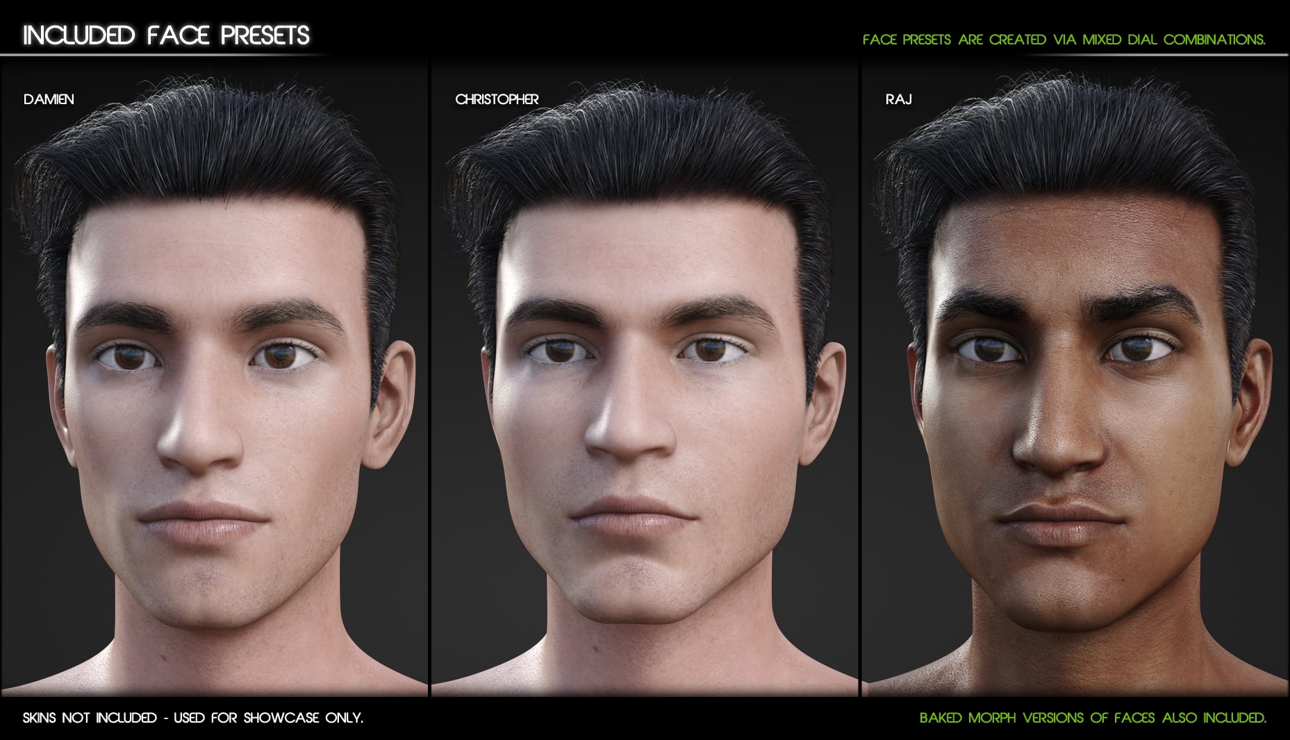 200 Plus Head and Face Morphs for Genesis 8 Male(s) | Daz 3D