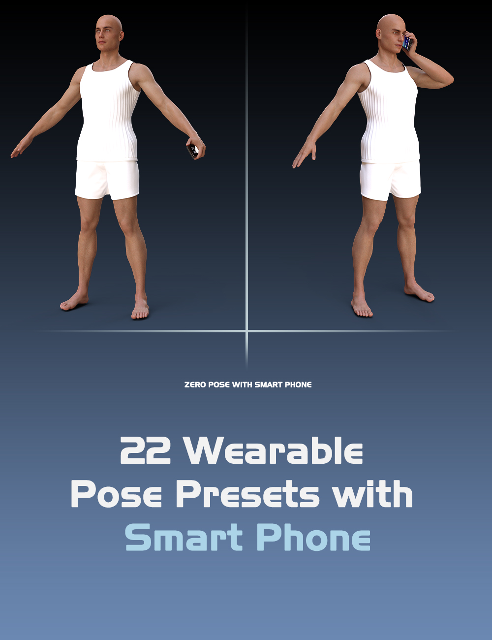 Smart Phone Poses and Prop for Michael 8 | Daz 3D