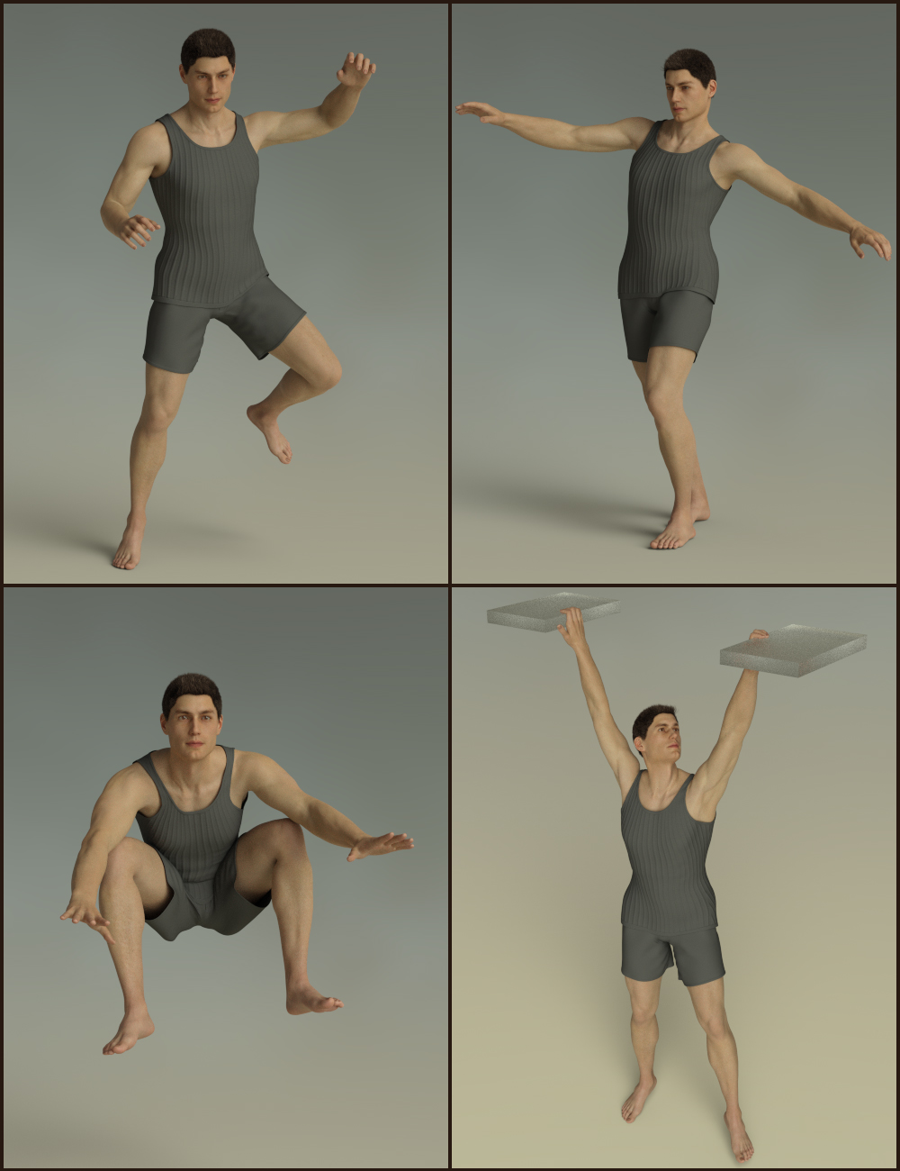 Military Obstacle Course Poses for Genesis 8 Male(s) | Daz 3D