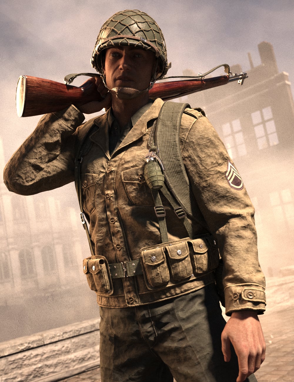 World War II U.S. Uniform HD for Genesis 8 Male(s) | Daz 3D