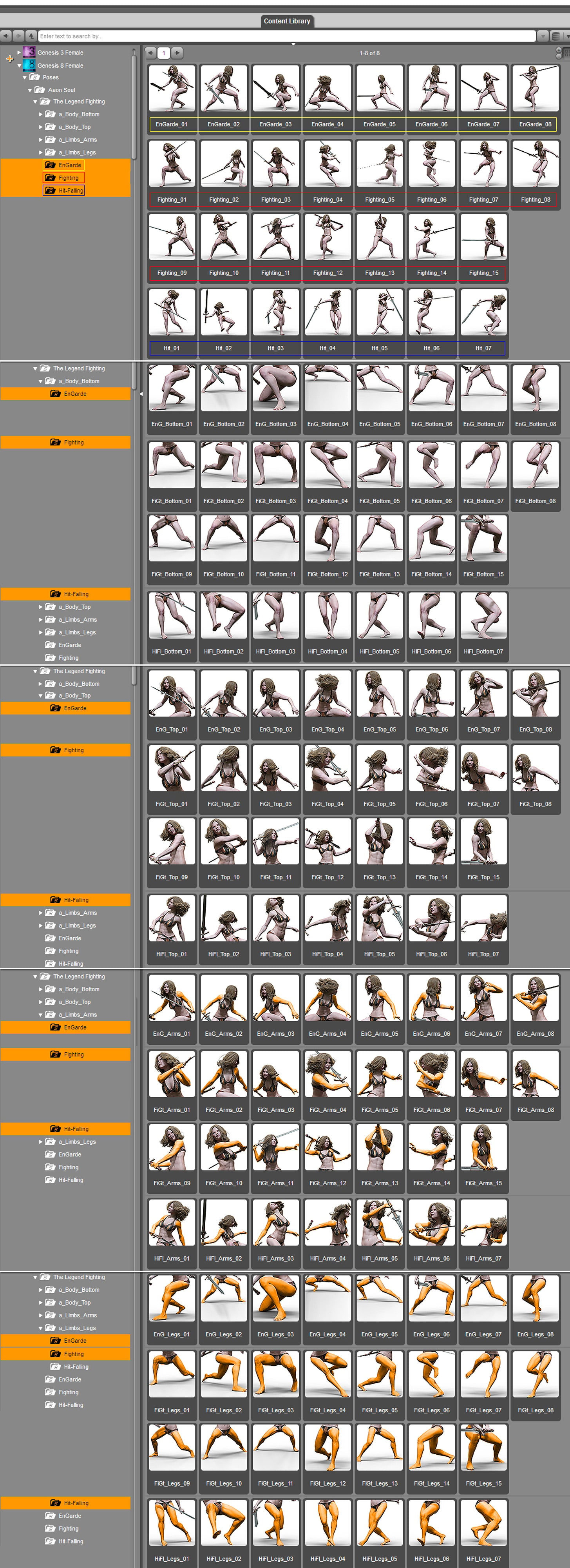 The Legend Sword Fighting Poses For Genesis 3 And 8 Female Daz 3d