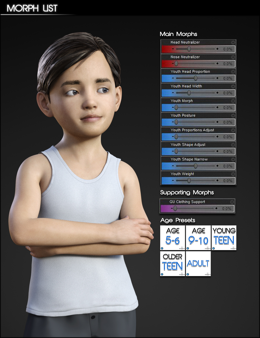Growing Up for Genesis 8 Male(s) | Daz 3D