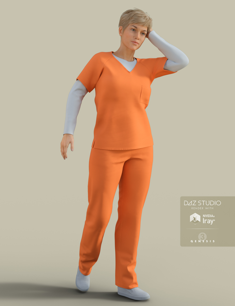 H&C Prisoner Clothing for Genesis 3 Female | Daz 3D