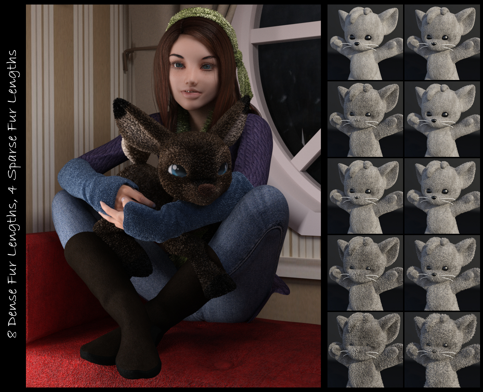 DG Iray Fur, Flocking, Scales Shader Presets | Daz 3D