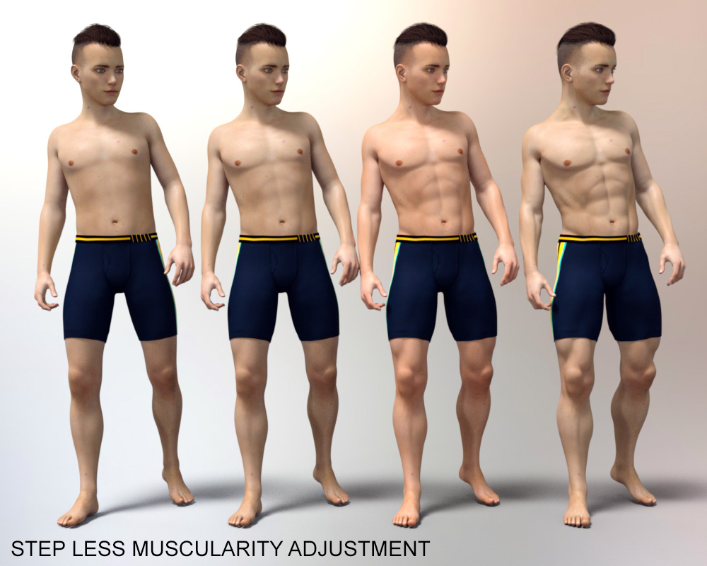 Easy Shape Master - Age Control and Body Tuning for Genesis 3 Male | Daz 3D
