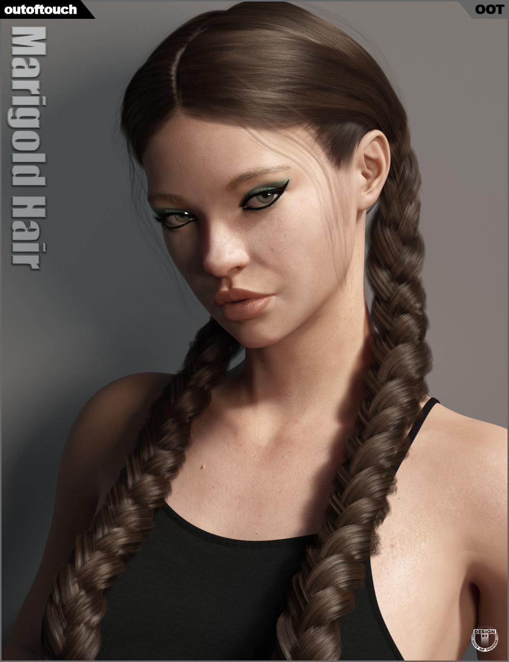 Marigold Hair for Genesis 3 and Genesis 8 Female(s) | Daz 3D