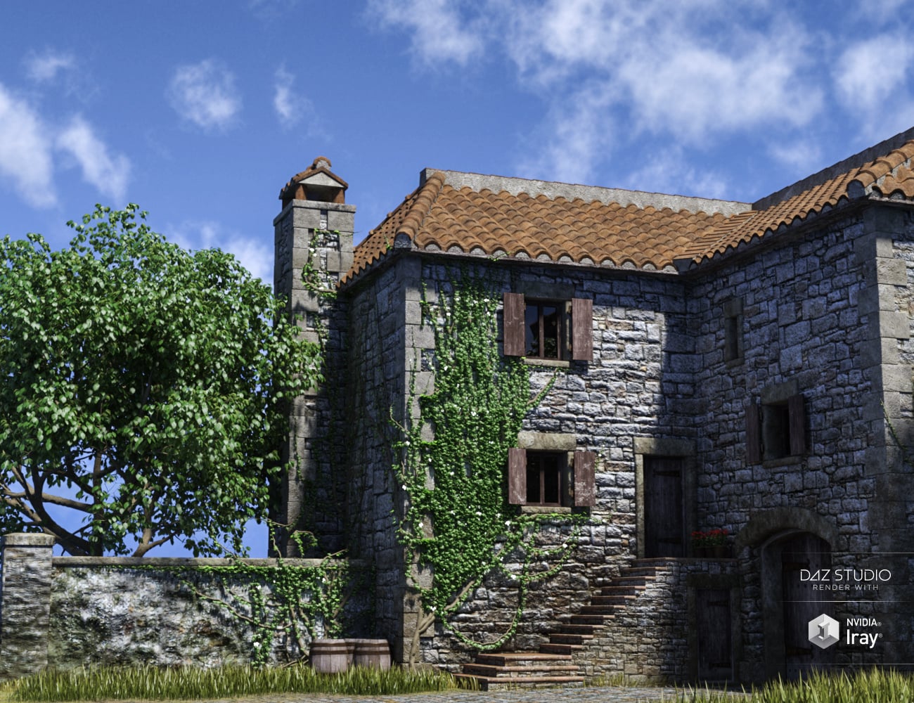 Old Country Farmhouse | Daz 3D