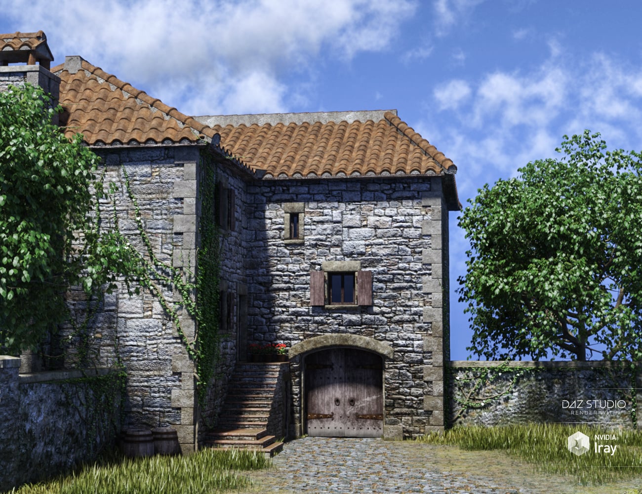 Old Country Farmhouse | Daz 3D
