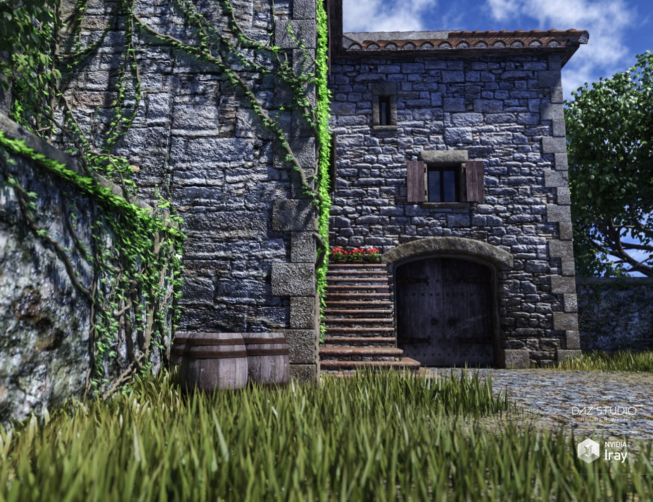 Old Country Farmhouse | Daz 3D