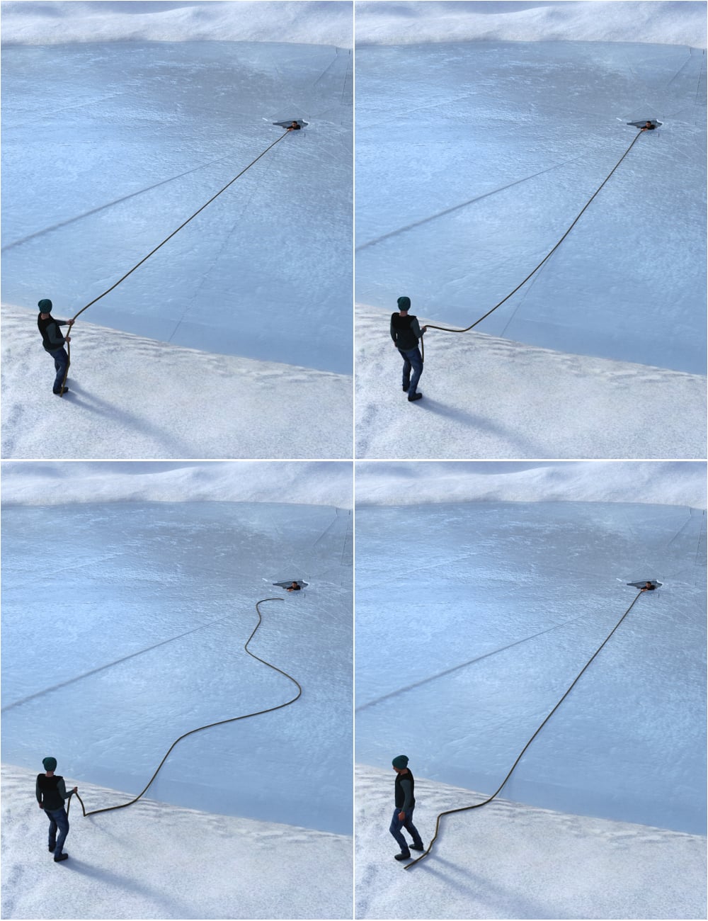 Winter Lake: Frozen and Broken Ice | Daz 3D