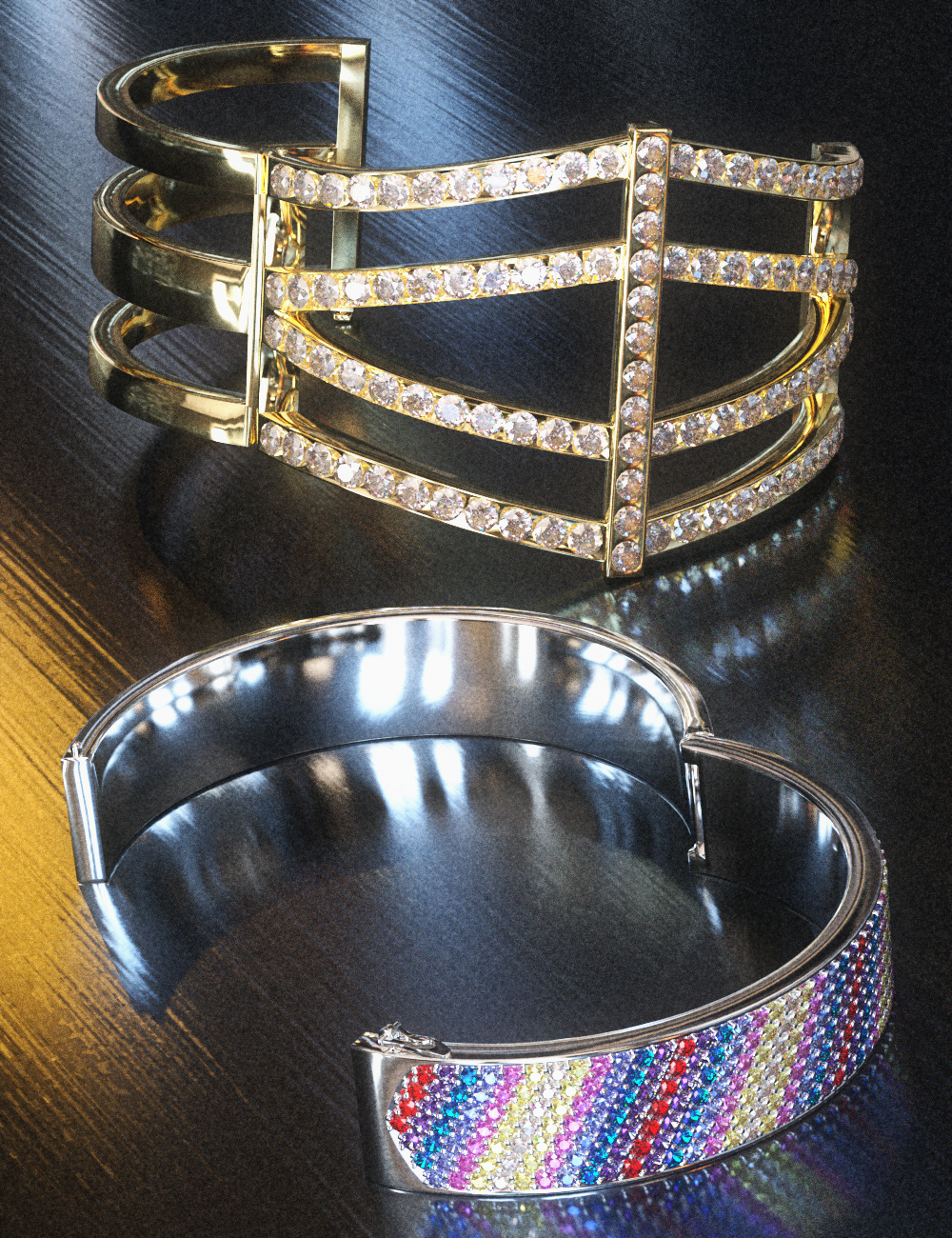 Jeweled Excellence Bracelets 1 for Genesis 2, 3 and 8 Female(s) | Daz 3D