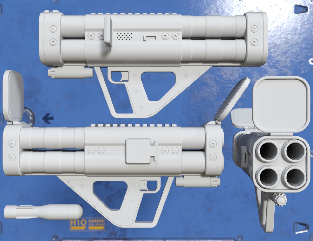 MAGMA-960 Quad Missile Launcher | Daz 3D
