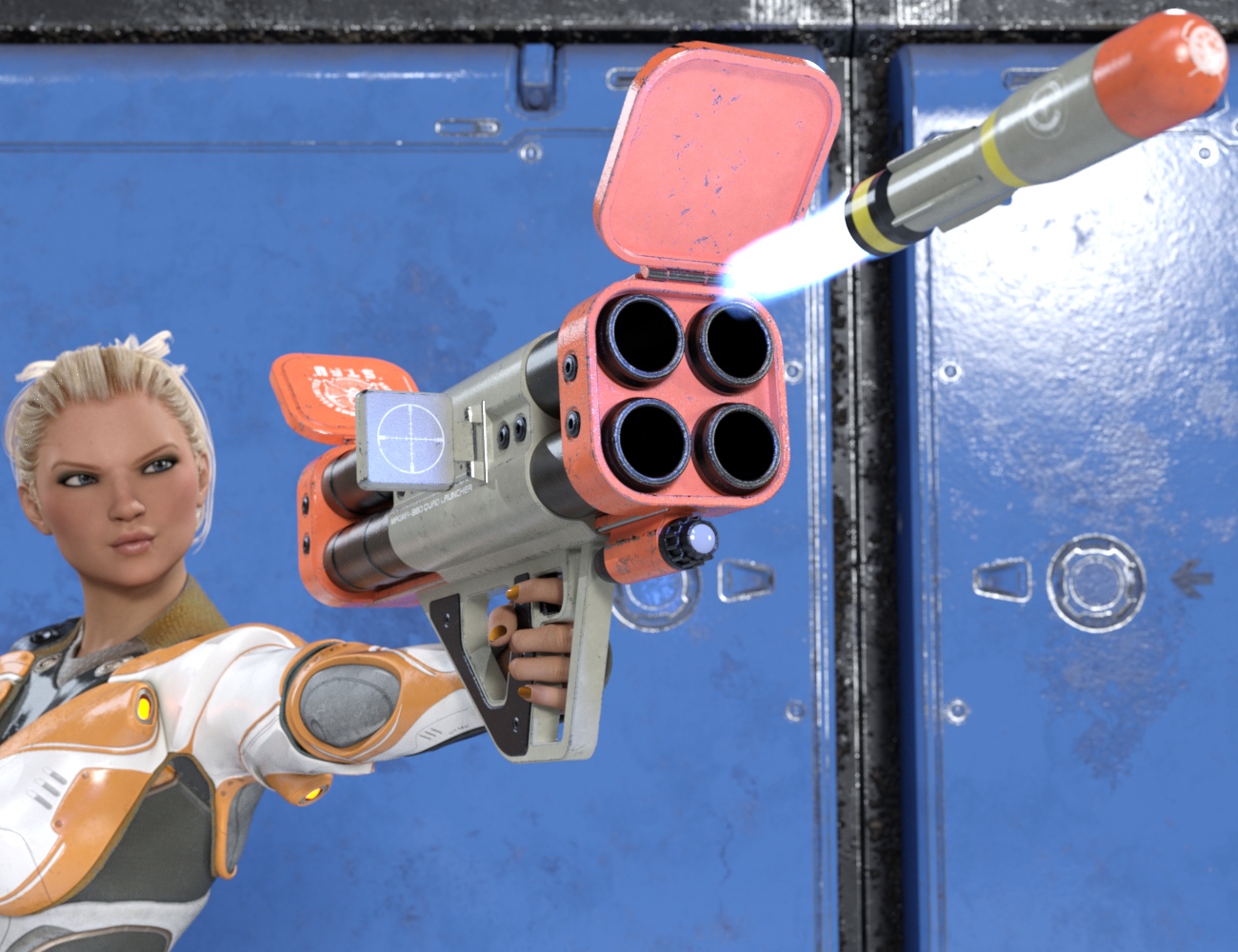 MAGMA-960 Quad Missile Launcher | Daz 3D