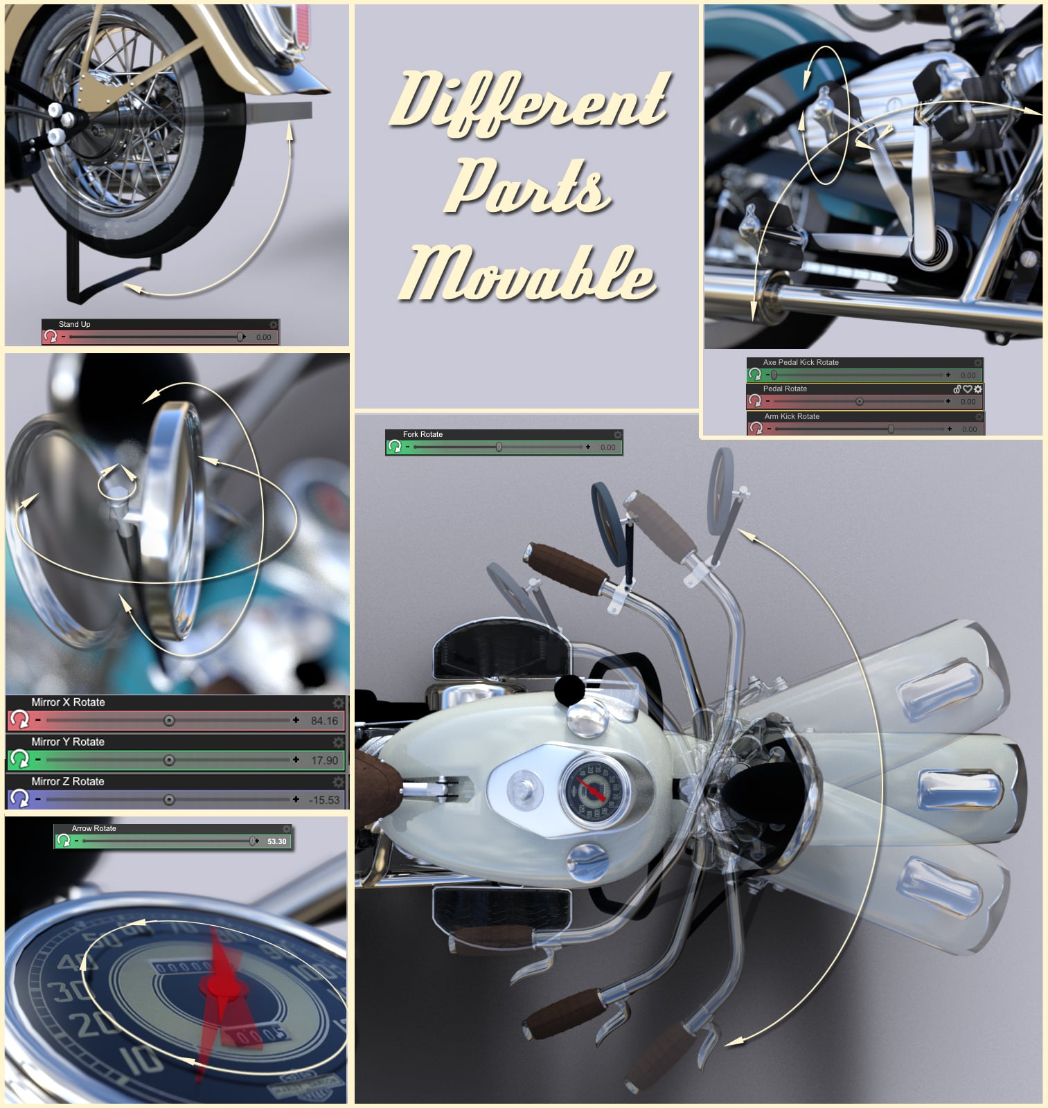 Vintage Motorcycle | Daz 3D