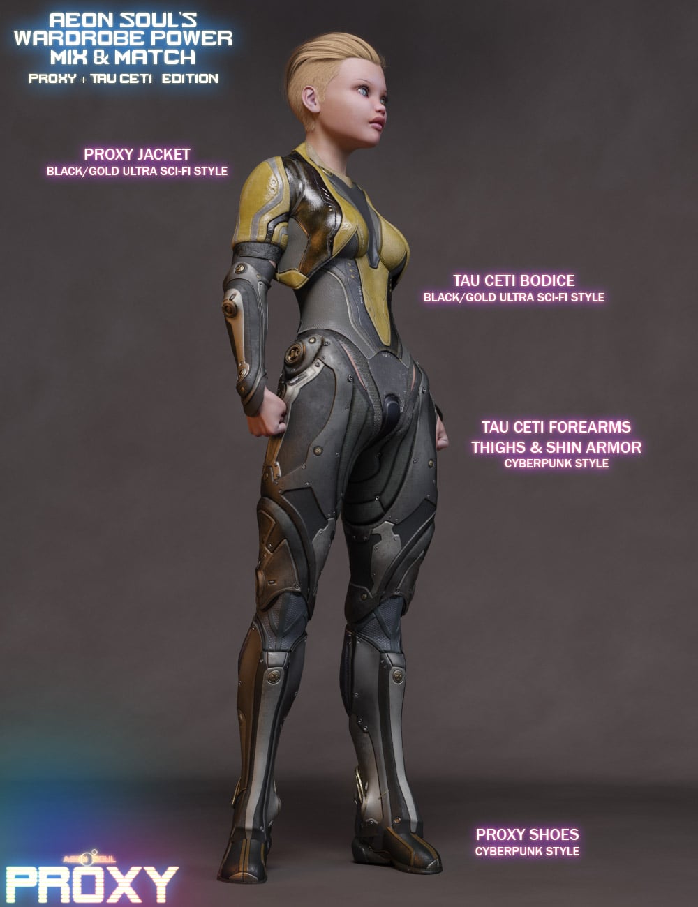 Proxy XPS: Tau Ceti Futuristic Styles for Proxy | Daz 3D