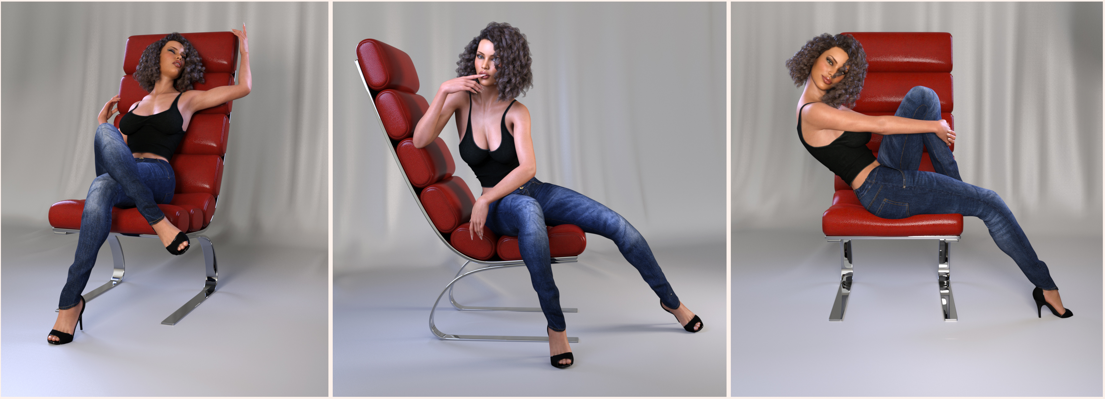 Z State Of Luxury - Morphing Chair and Poses for Genesis 3 & 8 Female | Daz 3D
