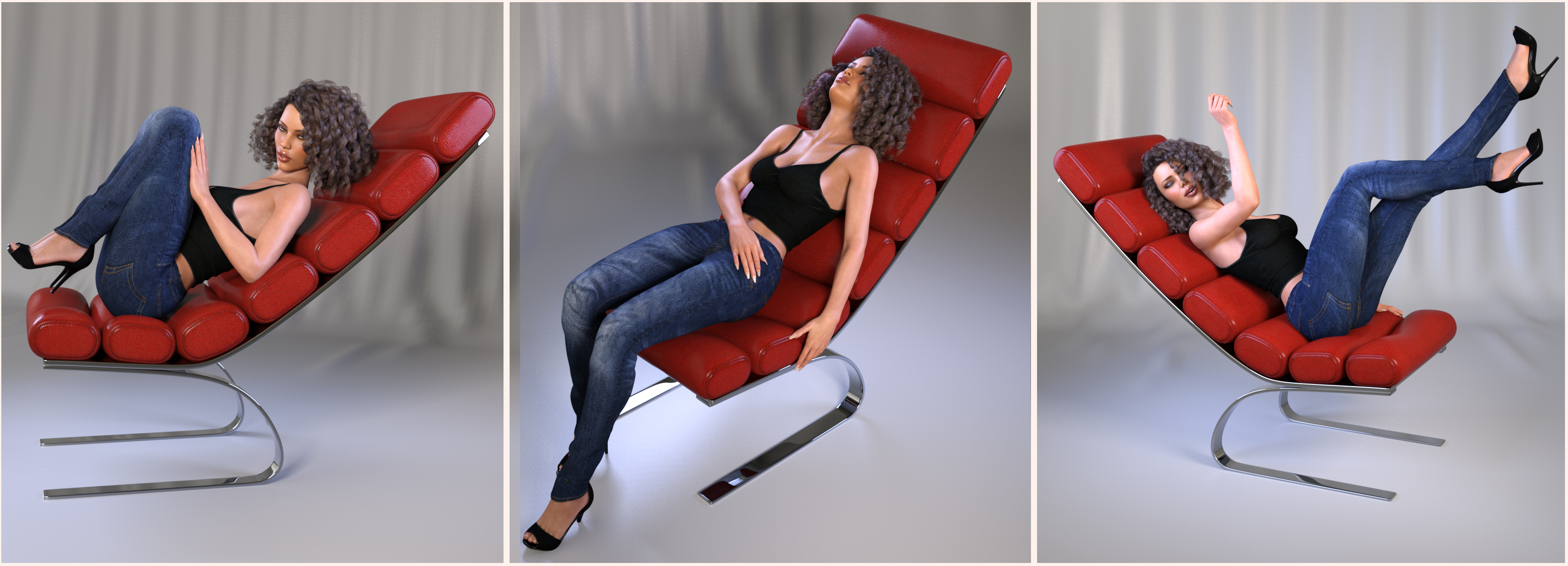 Z State Of Luxury - Morphing Chair and Poses for Genesis 3 & 8 Female | Daz 3D