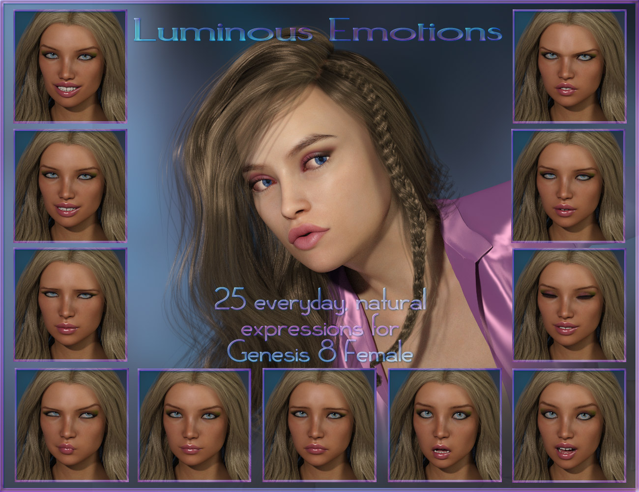 Luminous Emotions - Expressions for Genesis 8 Female | Daz 3D