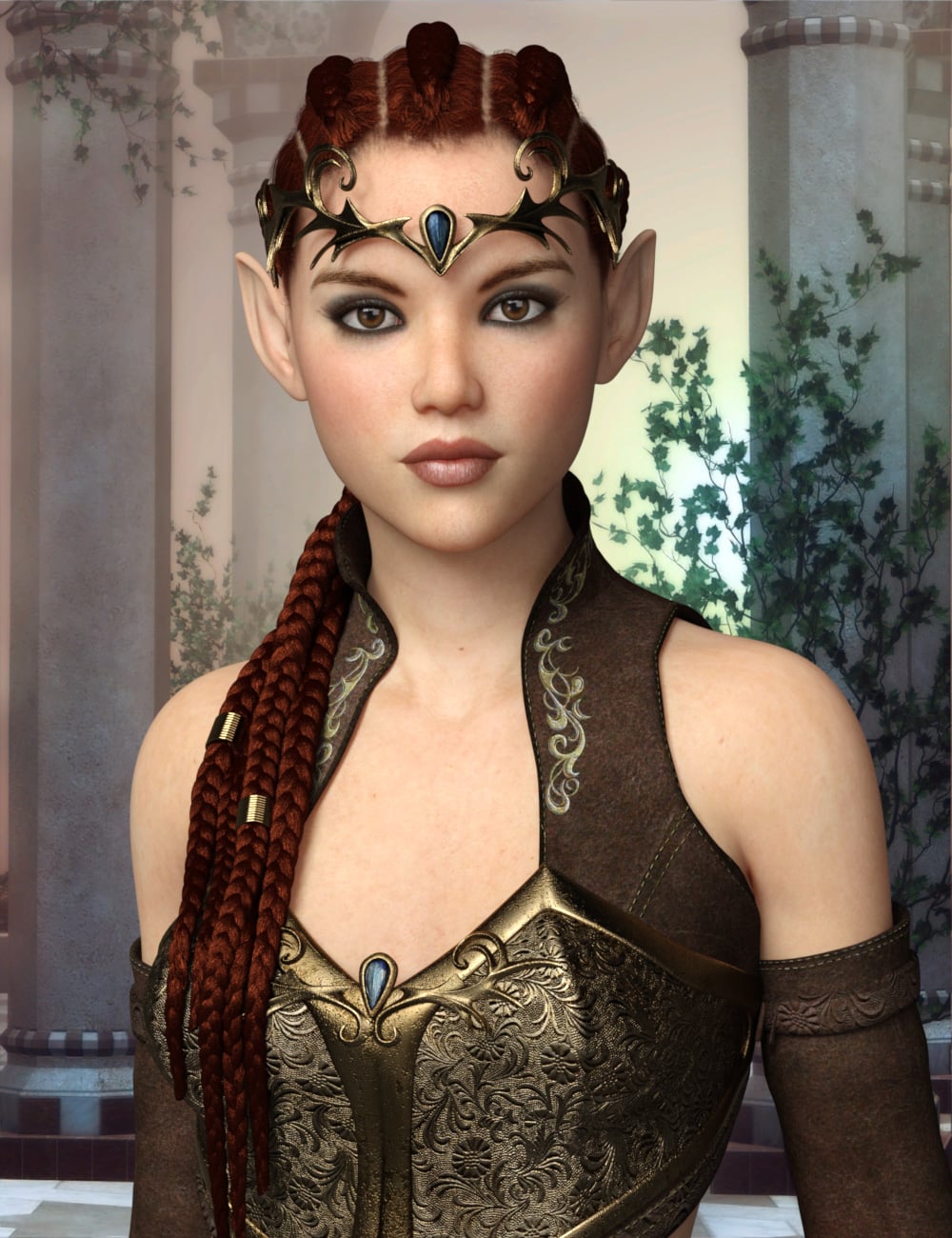 MRL Amara Braids for Genesis 3 and 8 Female(s) | Daz 3D