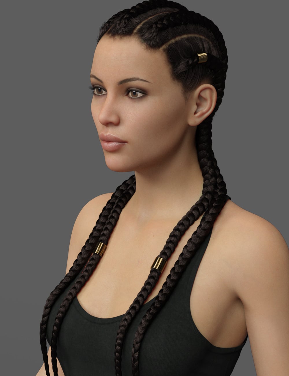 MRL Amara Braids for Genesis 3 and 8 Female(s) | Daz 3D