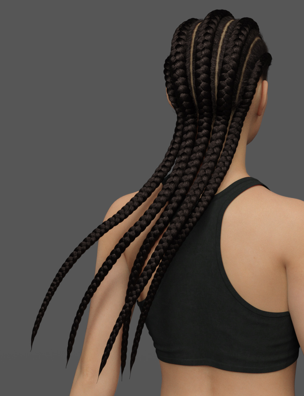 MRL Amara Braids for Genesis 3 and 8 Female(s) | Daz 3D