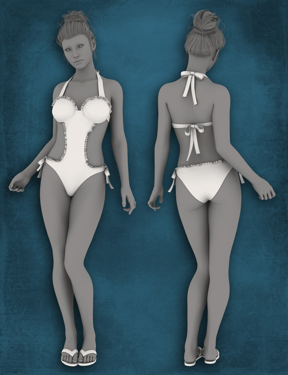 Frilly Swimsuit For Genesis 8 Female S Daz 3d